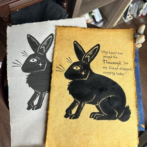 Black Rabbit of Inlé - Watership Down Signed Art Print - Etsy