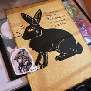 Black Rabbit of Inlé - Watership Down Signed Art Print - Etsy