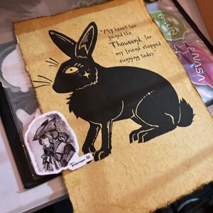 Black Rabbit of Inlé - Watership Down Signed Art Print - Etsy