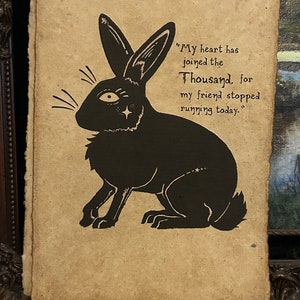 Black Rabbit of Inlé - Watership Down Signed Art Print - Etsy