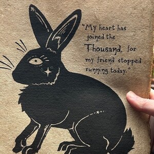 Black Rabbit of Inlé - Watership Down Signed Art Print - Etsy