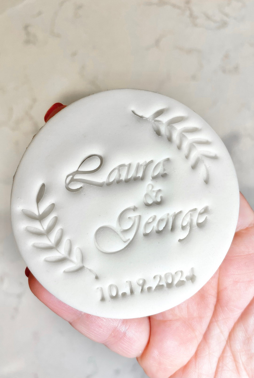 Personalized Couples Names Cookie Cutter Fondant Stamp With Date - Etsy
