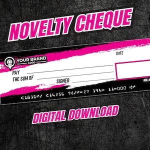 Novelty Cheque Pink Racing Oversize Cheque Charity Vector Svg AI, EPS ...