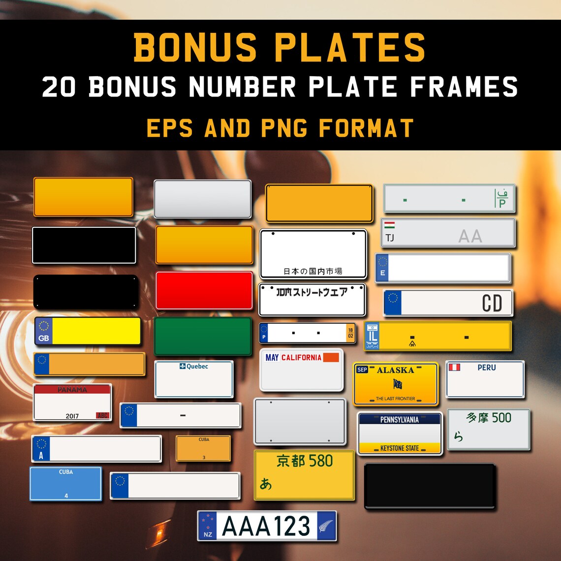 Number Plate SVG Bundle Font, SVG Files, Automotive, Cut File, Svg ...