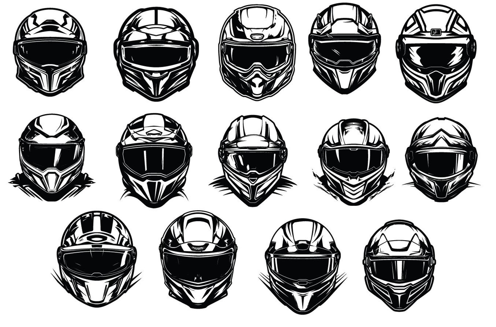 Helmet SVG Vector Files for Silhouette Cricut Motorbike Racing Drag ...