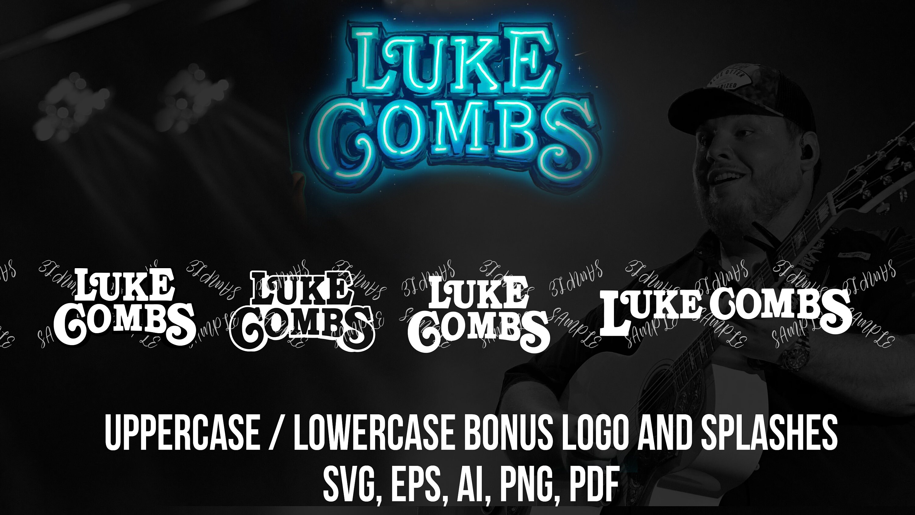 Luke Combs SVG Bundle SVG Files, Country, Western Font, Cut File, Svg ...