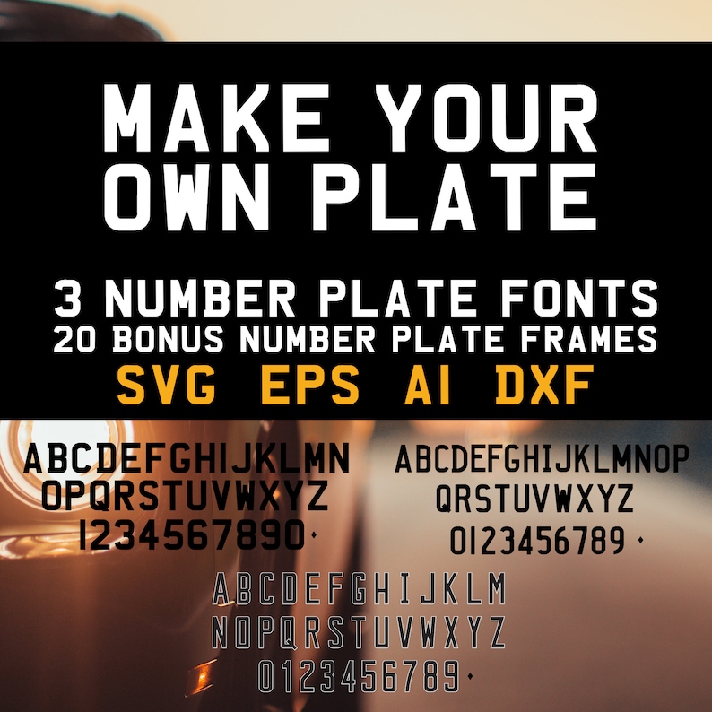 Number Plate SVG Bundle Font, SVG Files, Automotive, Cut File, Svg ...