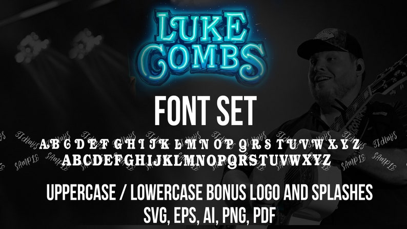 Luke Combs Font Set: Country Western SVG Bundle (bonus Logo) - Etsy