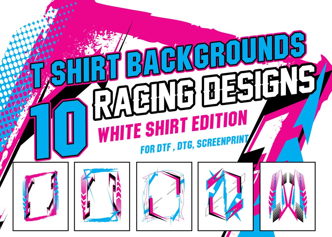 Racing Shirt Backgrounds: MX, Speedway, Drag Car Designs (DTF, DTG) - Etsy