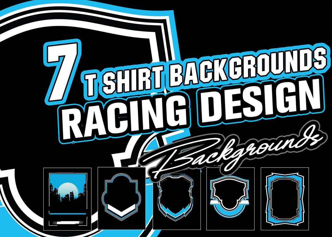 7 Racing Shirt Backgrounds for Your Own Art Blue MX, Speedway, Drag ...