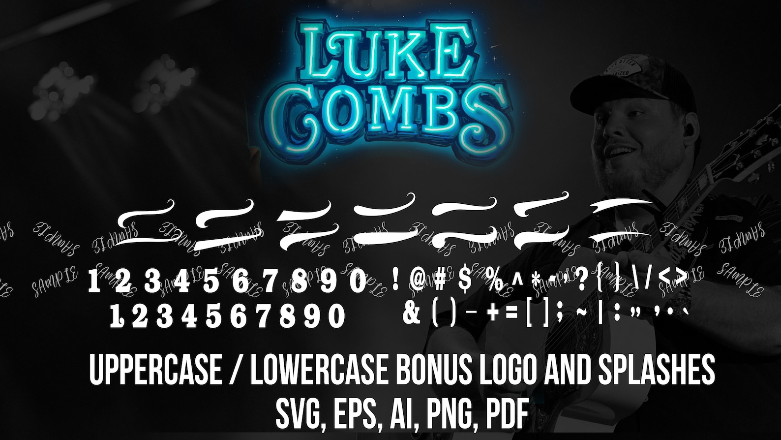 Luke Combs SVG Bundle SVG Files, Country, Western Font, Cut File, Svg ...