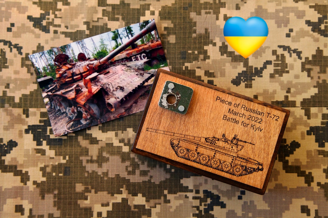 Piece of Russian Tank, T-72, Made in Russian Recycled in Ukraine ...