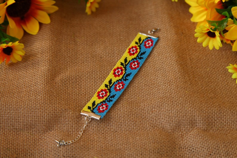Handmade Ukrainian Bracelet, Handmade Beaded Bracelet, Ukrainian ...