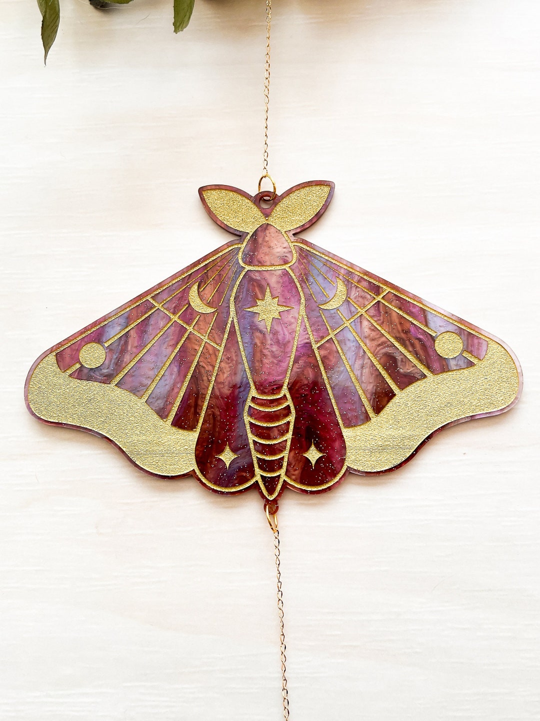 Red and Gold Luna Moth Wall Hanging Luna Moth Wall Art Luna Moth Decor ...