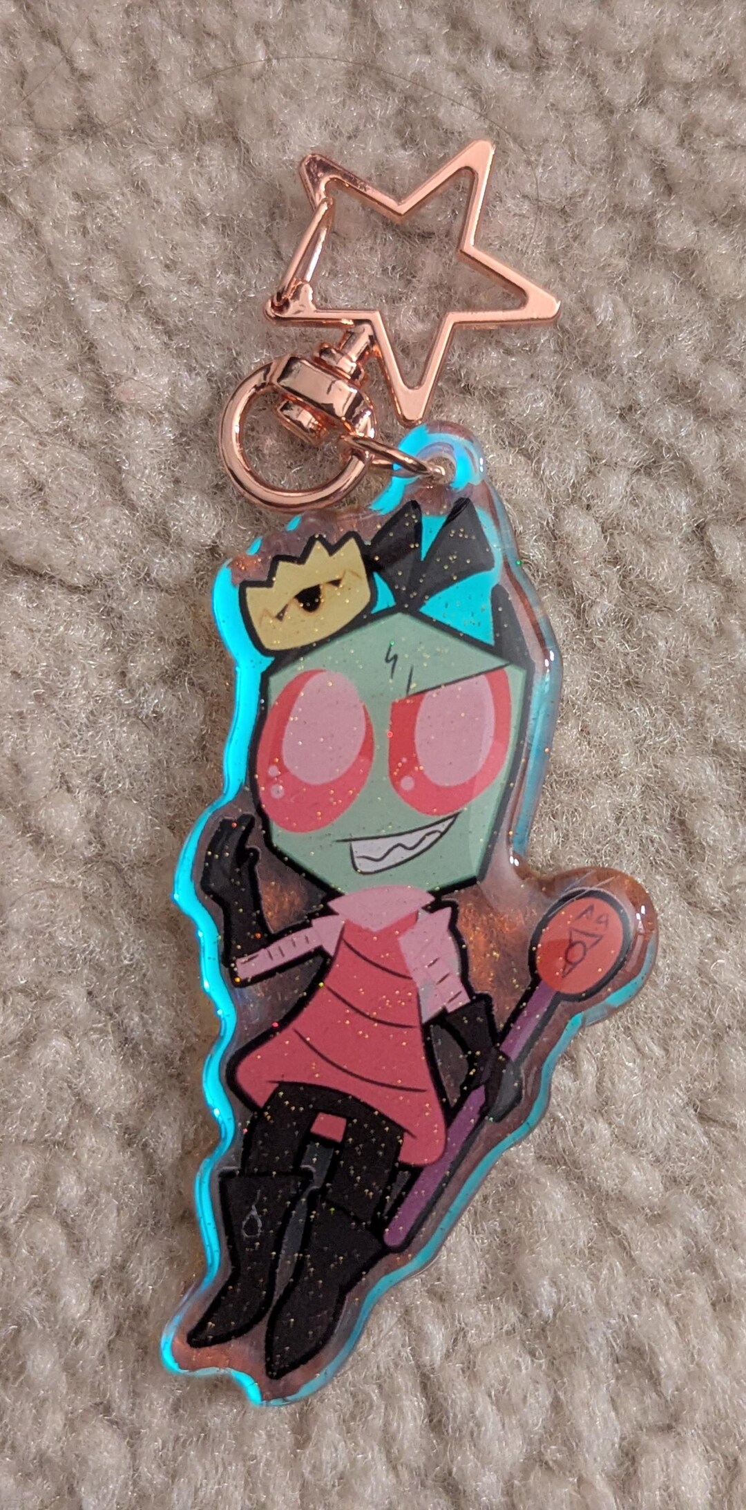 Invader Zim Acrylic Keychain Holographic - Etsy