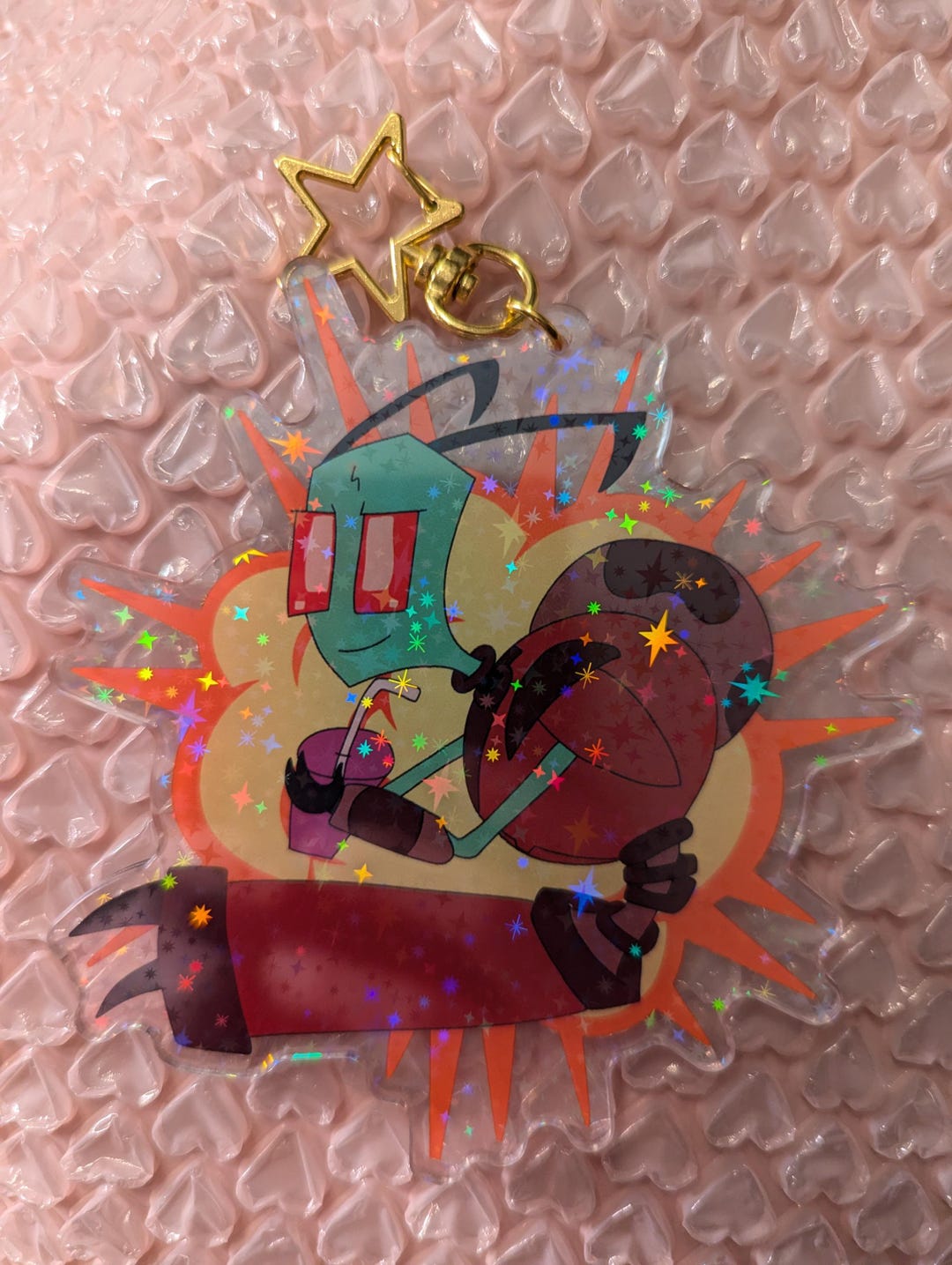 Invader Zim Tallest Red Keychain Holographic LARGE - Etsy