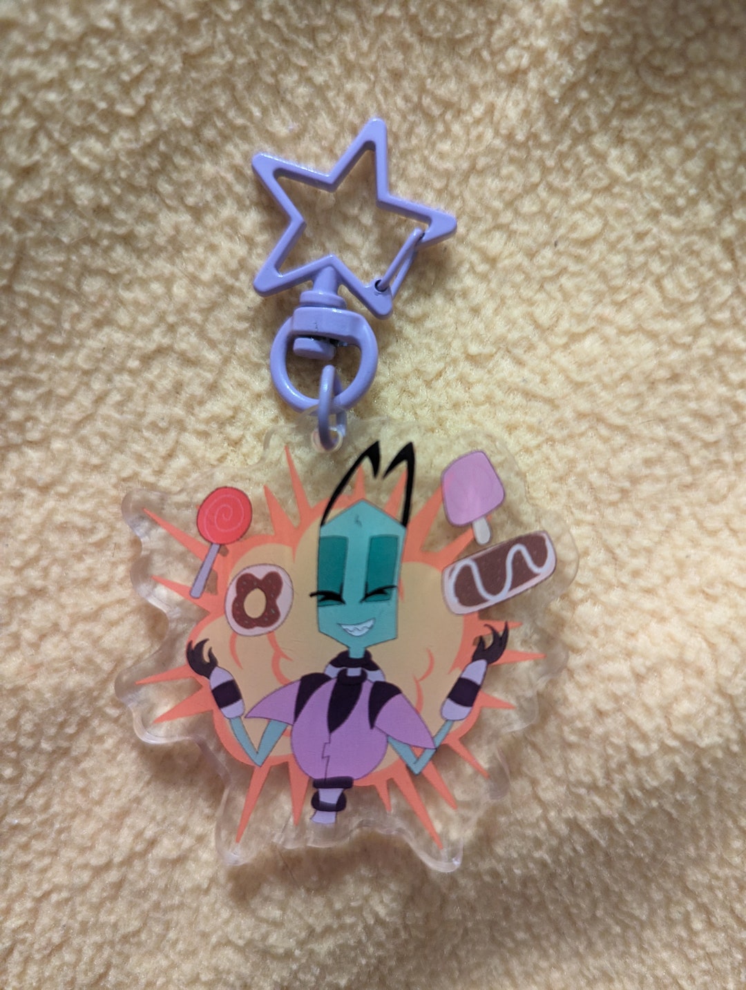 Invader Zim Almighty Tallest Purple Snacks Acrylic Keychain (double ...