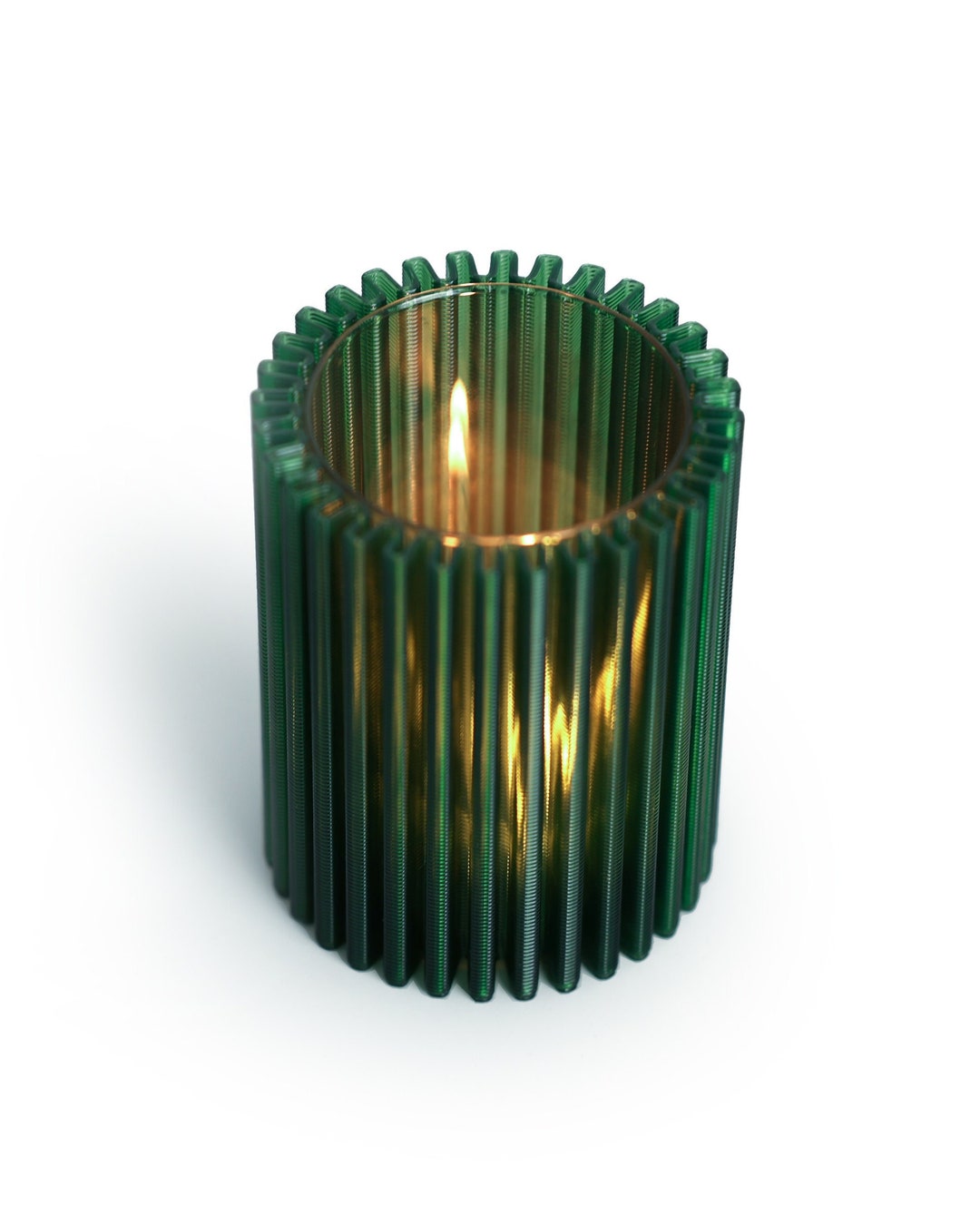 T.01 3d Printed Tealight Holder With Glass Insert - Etsy