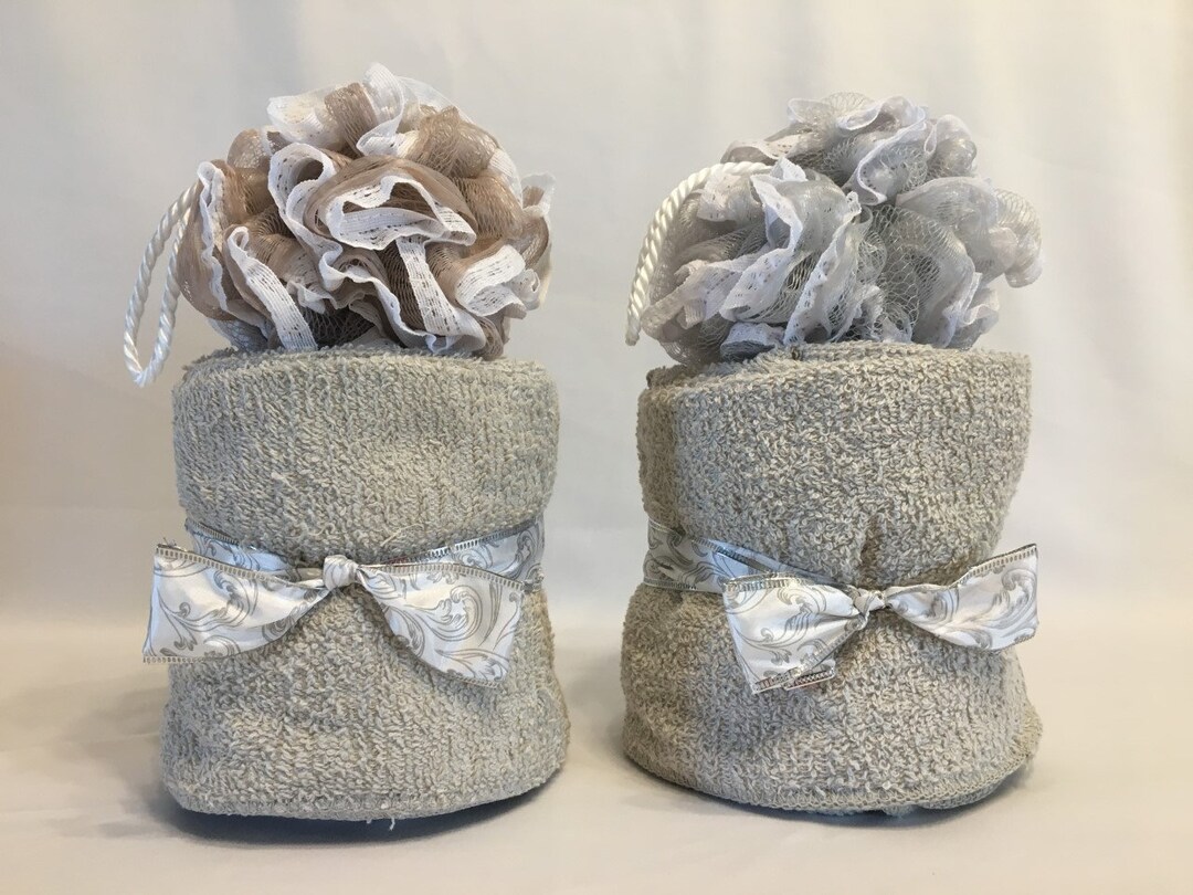 Washcloth/bath Loofah Sponge Cake Centerpiece Gift for Bridal Shower ...