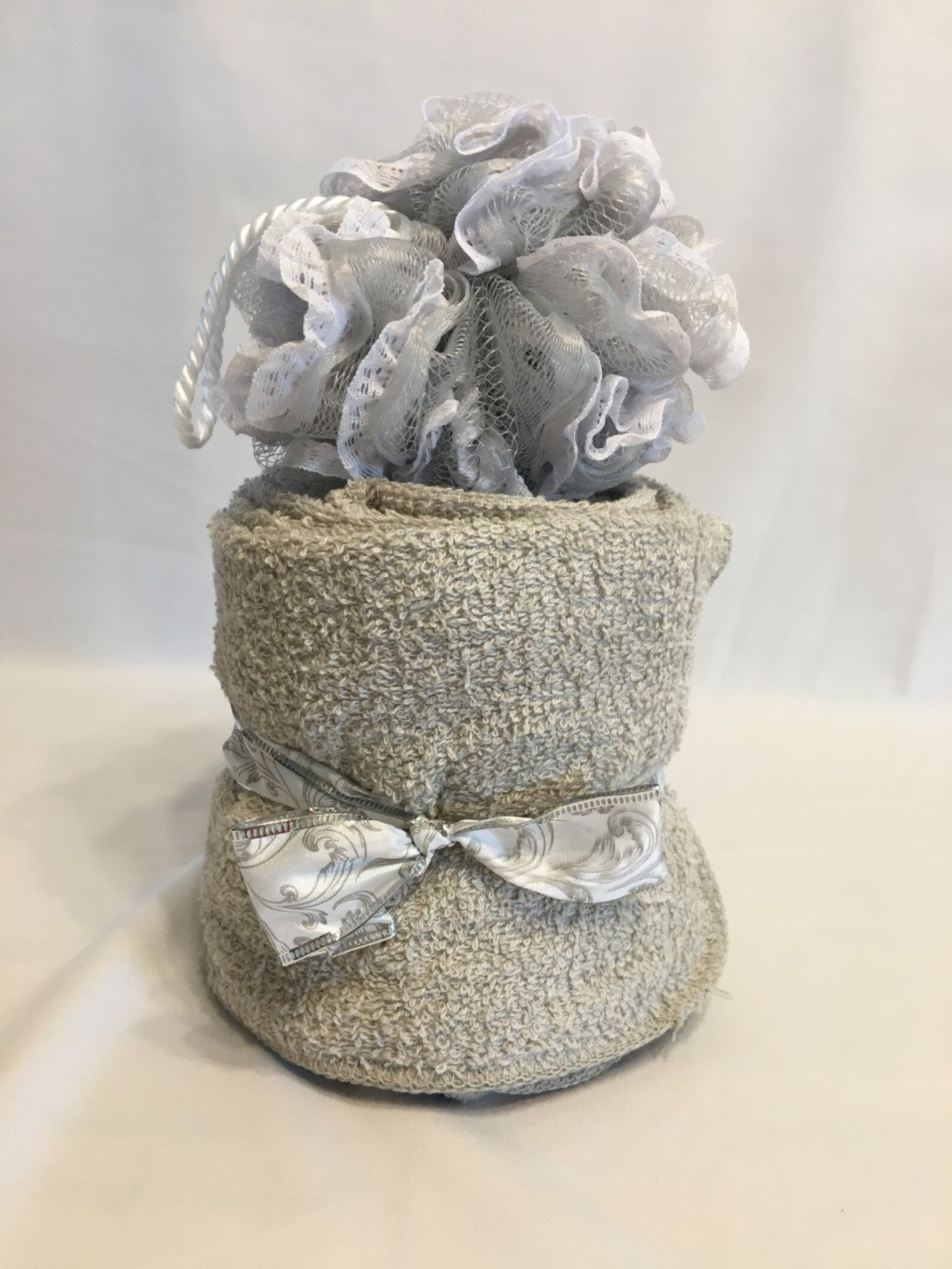 Washcloth/bath Loofah Sponge Cake Centerpiece Gift for Bridal Shower ...