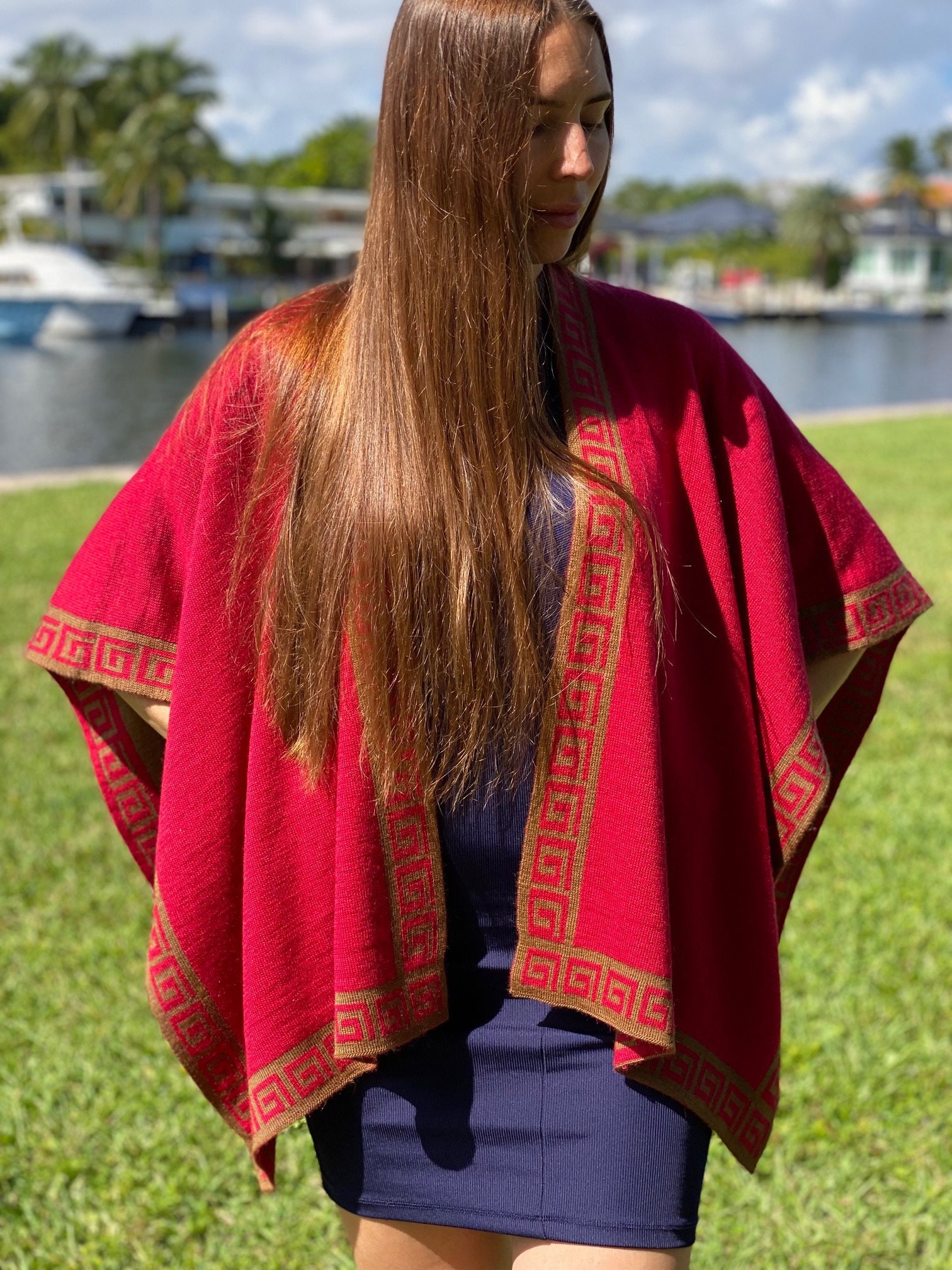 Alpaca Wool Poncho. Made in Peru - Etsy
