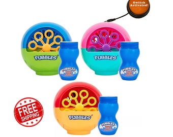 Switch Adapted Mini Bubble Machine Pink/teal Assistive Technology Toy for Special Education ...