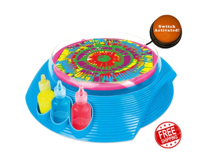 Switch Adapted Spin Art Assistive Technology Toy for Special Education ...