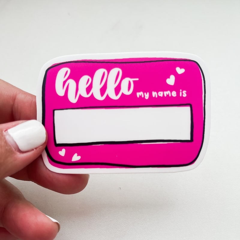 Hello My Name is Stickers - Etsy