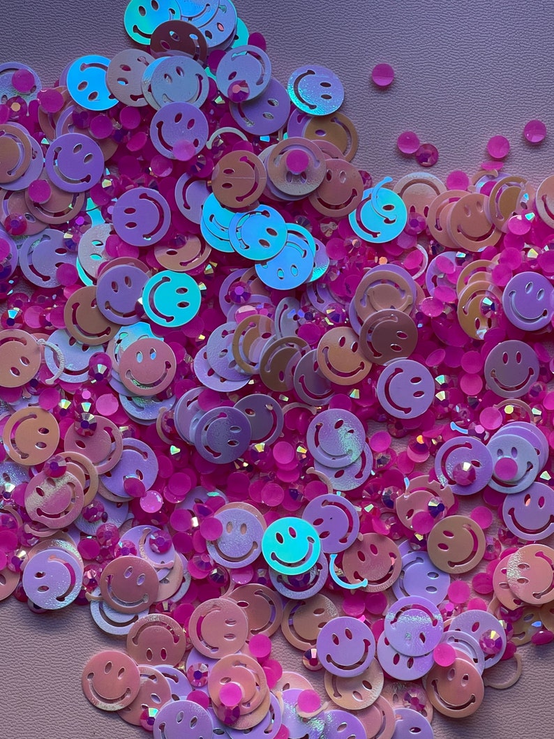 Rhinestone Sequin Mix “don’t Worry Be Happy” | Happy Mix - Etsy