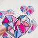 Geometric Crystal Heart Die Cut Sticker | Journaling Sticker | Party ...
