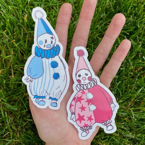 Clown Twin Stickers / Clown Sticker / Waterproof Sticker / Art - Etsy