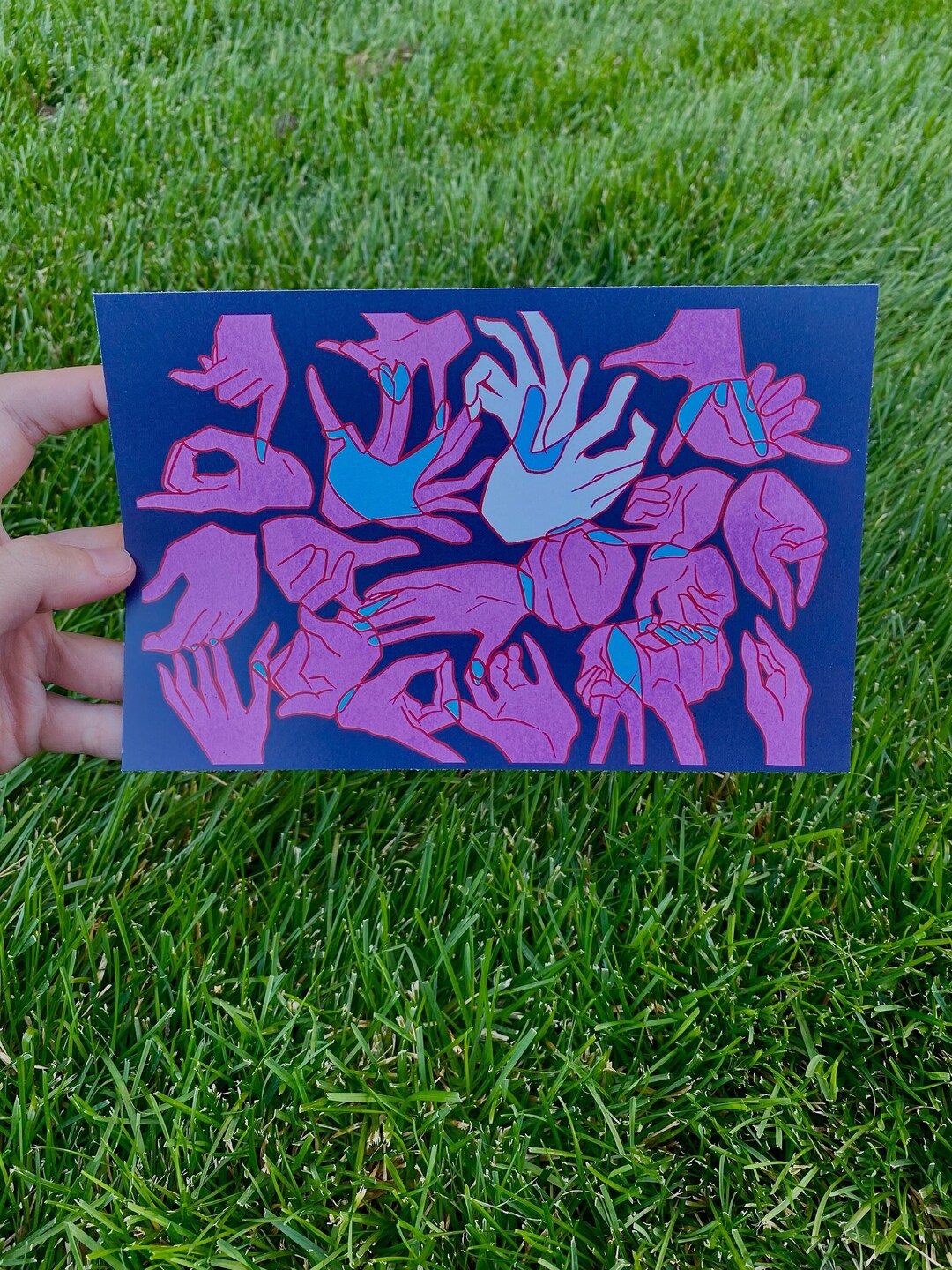 Many Hands Mini Prints / 7x5 Glossy Cardstock Original Art Prints - Etsy