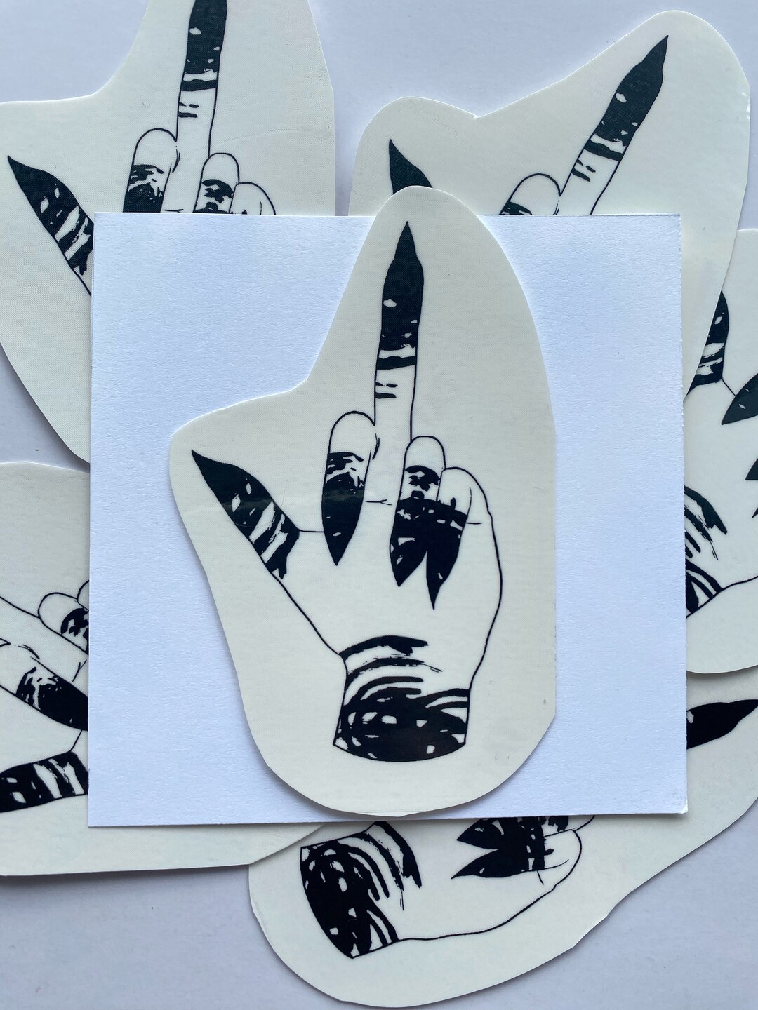 Middle Finger Temporary Tattoo / Spooky Aesthetic Demon Waterproof ...