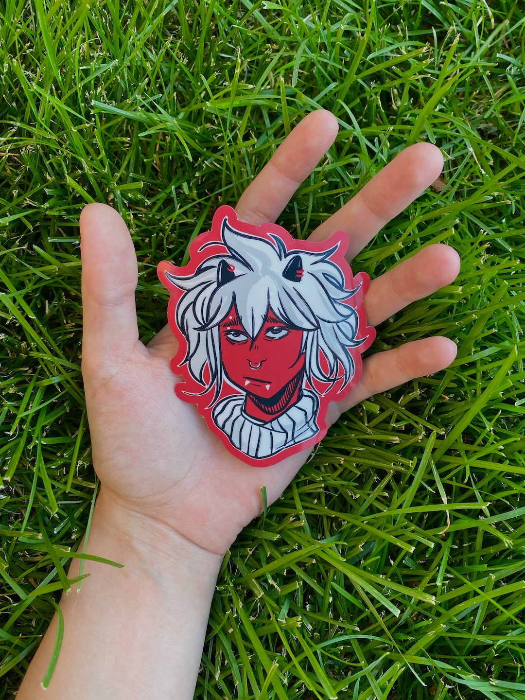 Piercing Demon Sticker / 4in Waterproof Sticker / Weatherproof Sticker ...