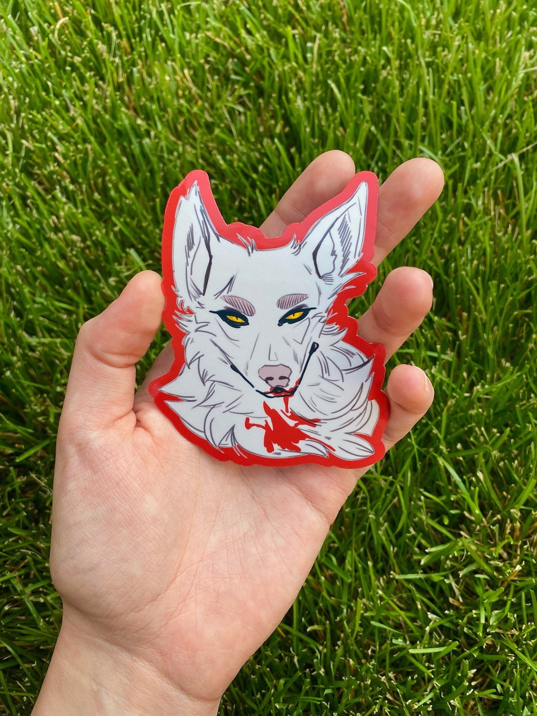 White Wolf Sticker / 3in Waterproof Sticker / Weatherproof Sticker ...