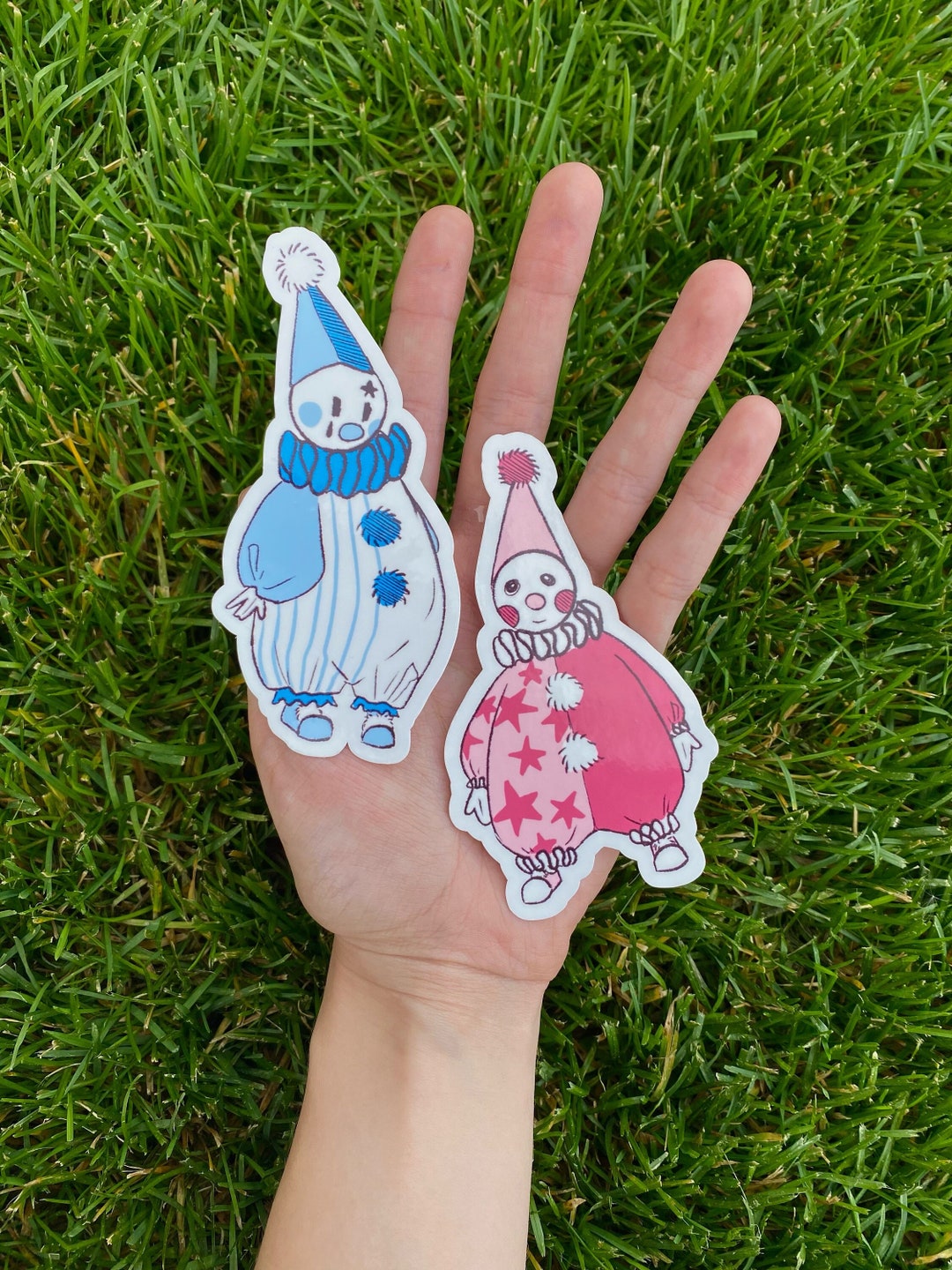 Clown Twin Stickers / Clown Sticker / Waterproof Sticker / Art Sticker ...