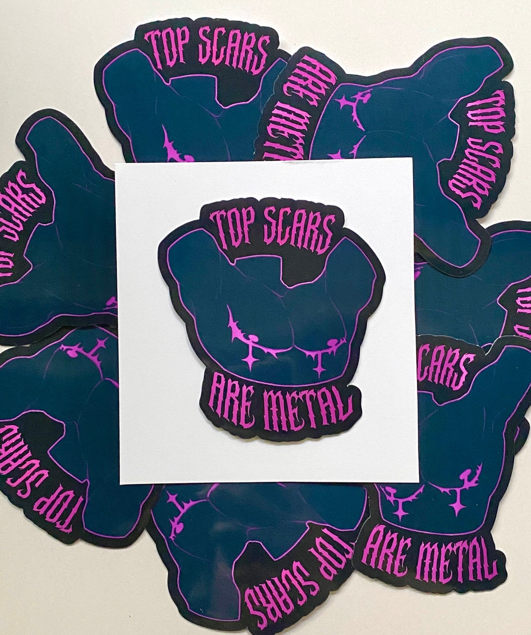 Top Scars Are Metal Stickers / Trans Sticker / Waterproof Sticker / Art ...
