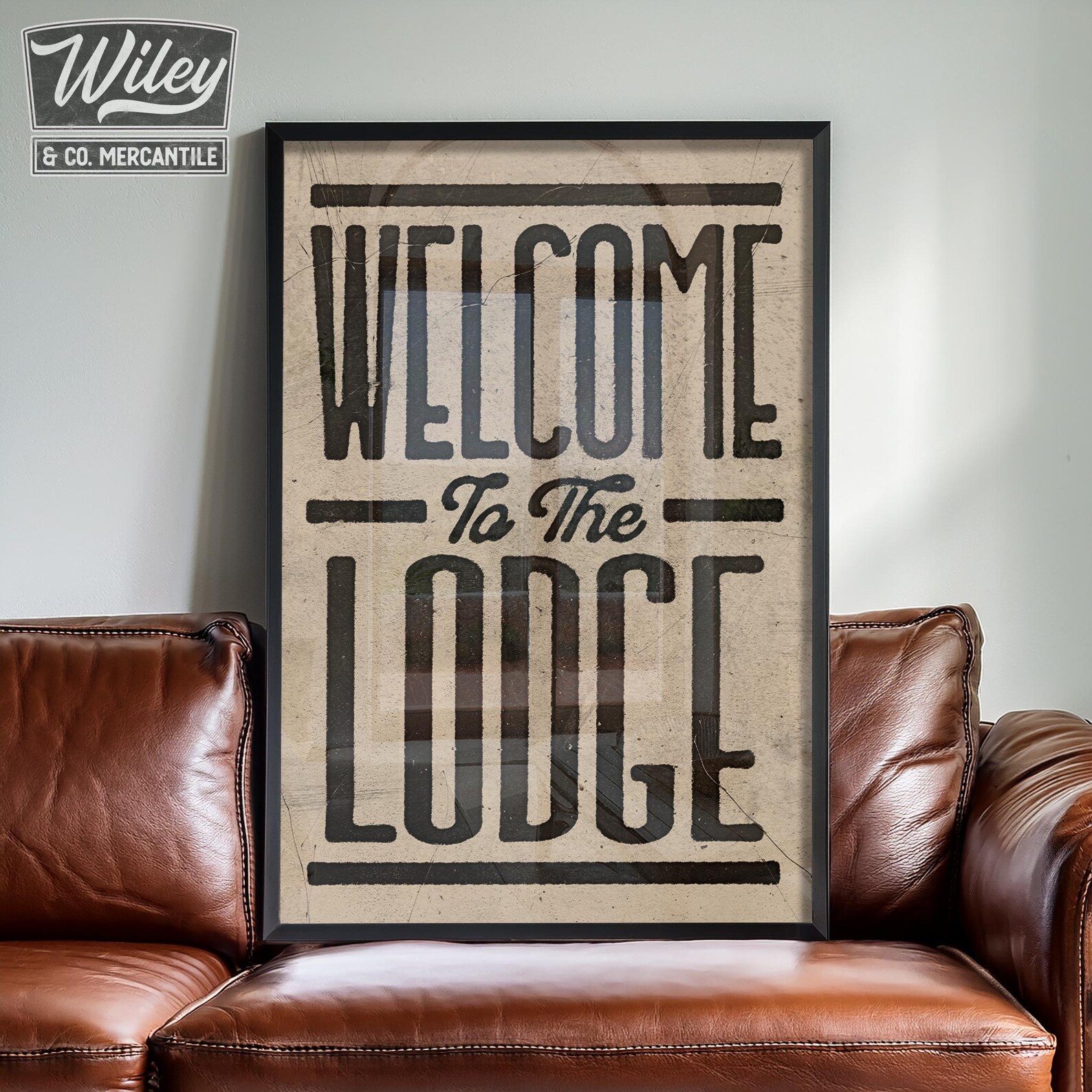 Welcome to the Lodge Wall Art, Rustic Lodge Decor, Vintage Ink Press ...