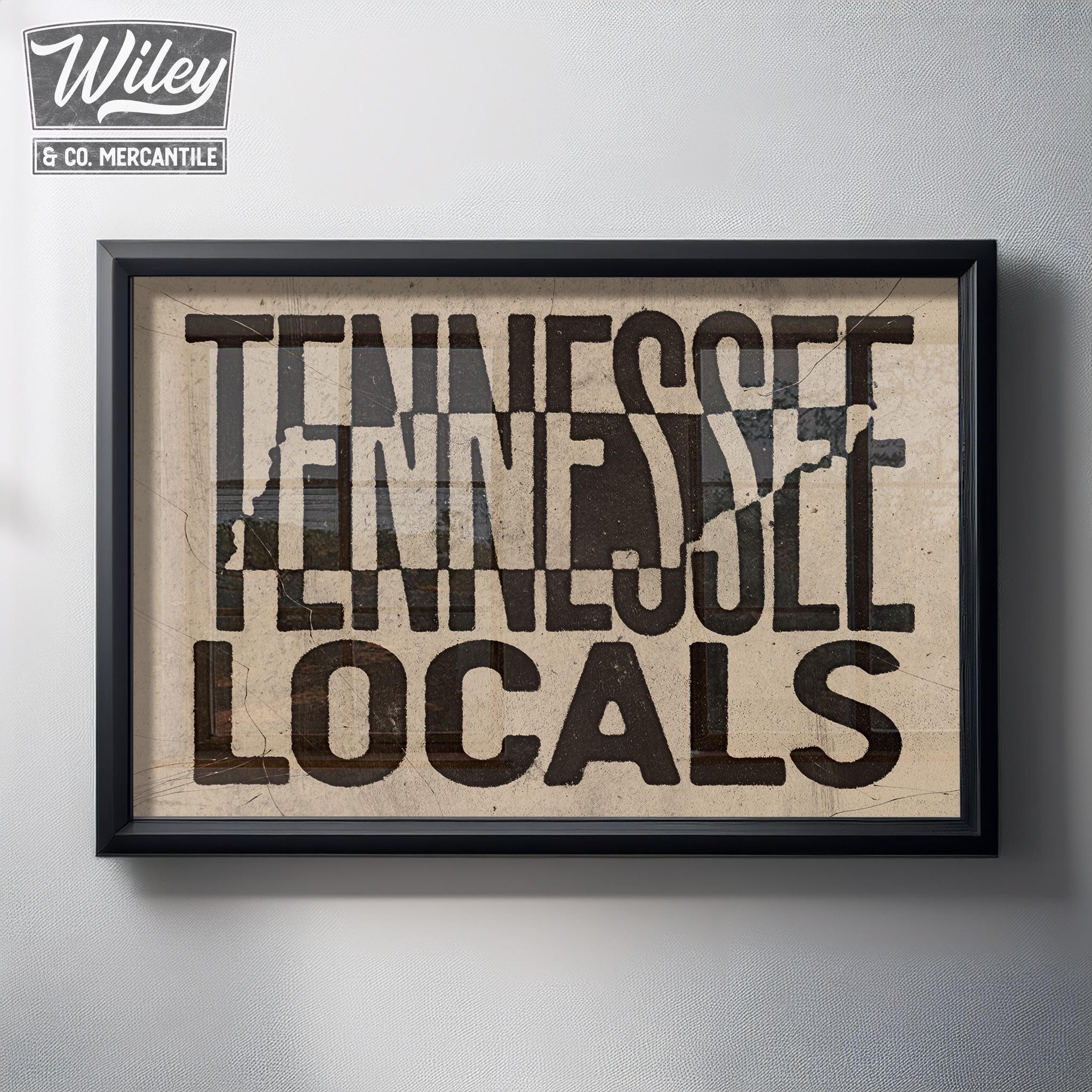 Tennessee Locals Vintage Ink Press Typography Art Print | Large ...