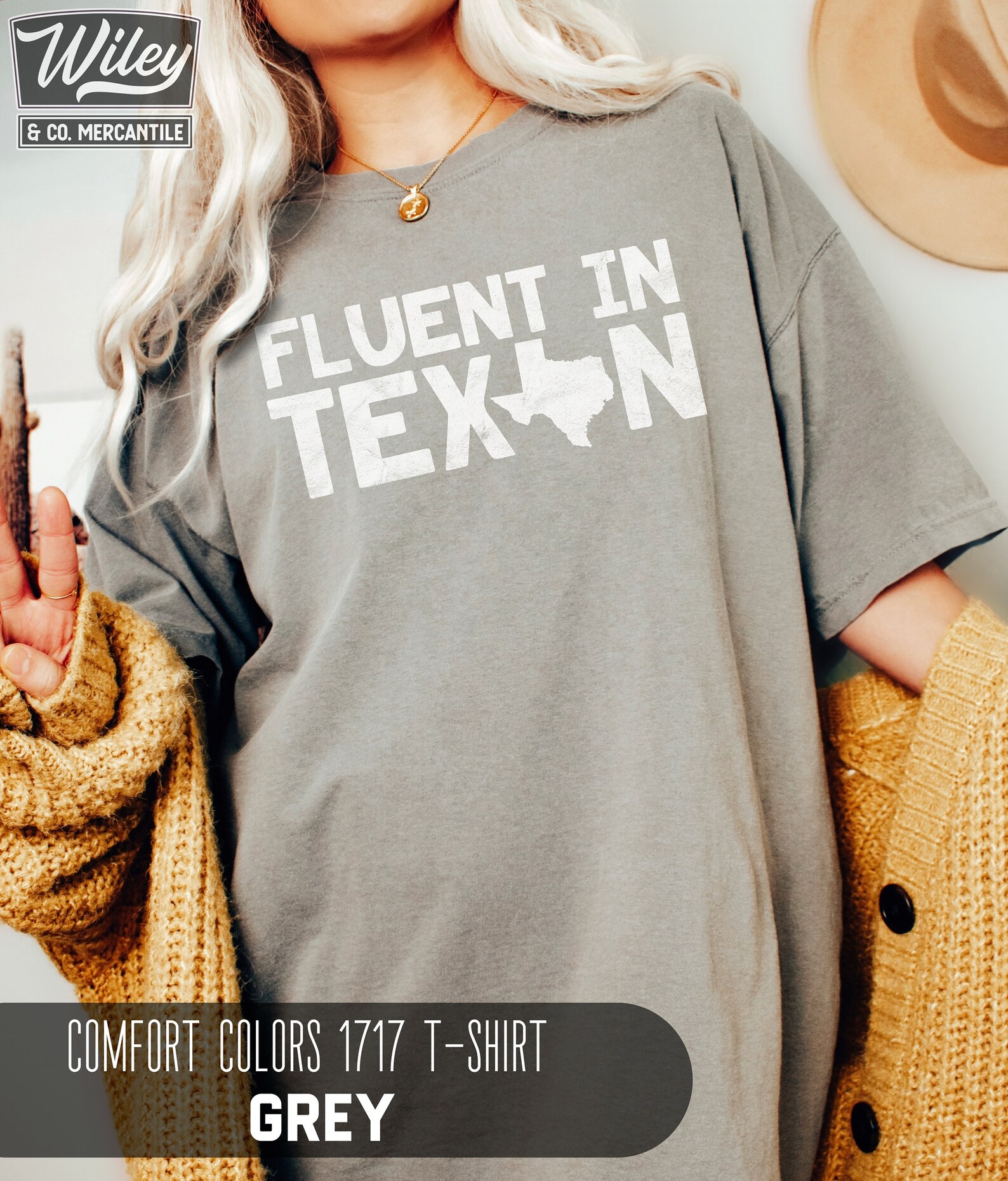 Fluent in Texan Shirt, Texas Comfort Colors Shirt, Oversized Tee, Cute ...