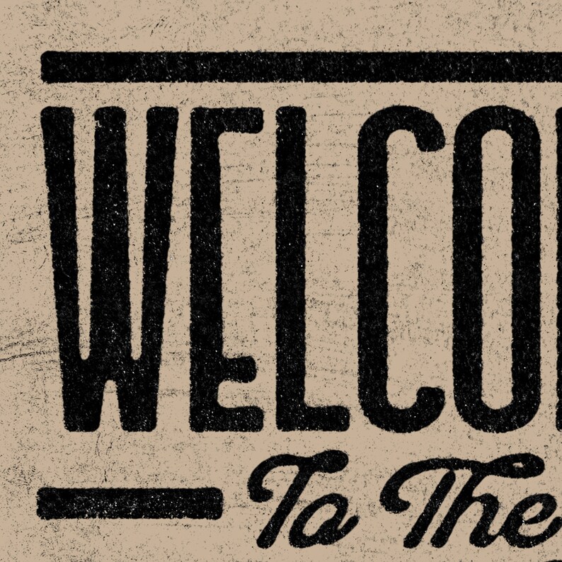 Welcome to the Bunk House Typography Art Print, Western Living Decor ...