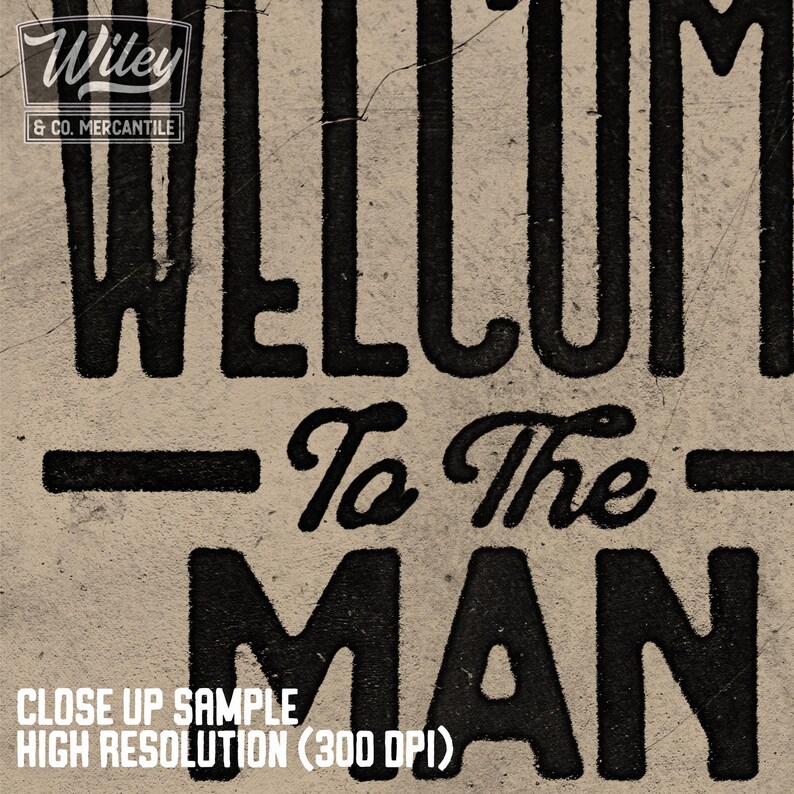 Welcome to the Man Cave Vintage Ink Press Typography Art Print | Large ...
