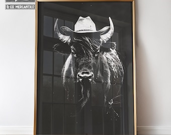 Cute Pig Wearing Cowboy Hat Art Print, Western Farm Animals Print ...