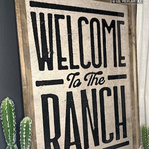 Welcome to the Ranch Art Print, Vintage Western Home Decor, Ranch House ...