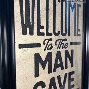Welcome to the Man Cave Vintage Ink Press Typography Art Print | Large ...