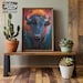 Buffalo Art Print | Large Buffalo Wall Art, American Bison Art, Western ...
