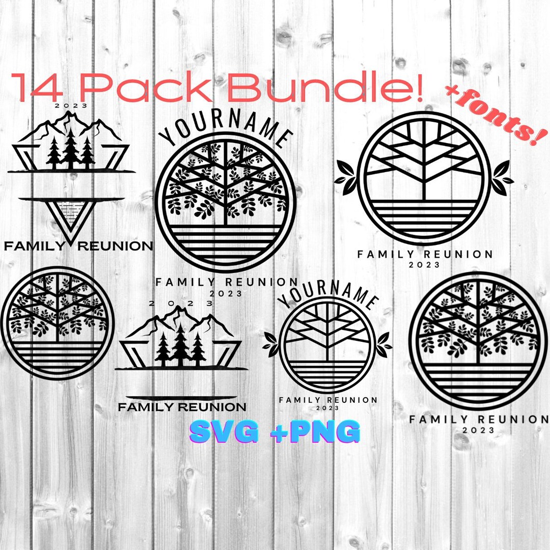 Family Name Logo Sublimation Digital Download | Minimal Family Reunion ...