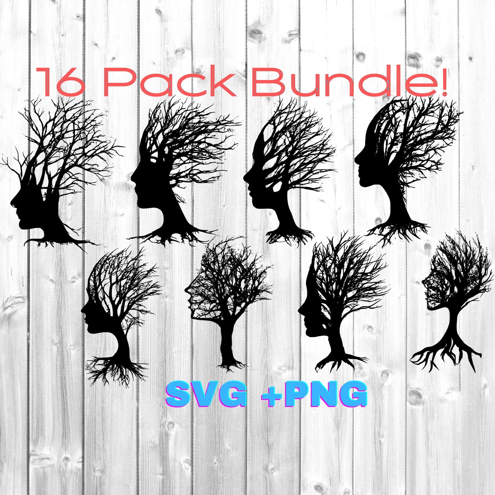 Woman Tree Face SVG, Girl Face PNG, Roots Woman Nature Svg, Woman Face ...