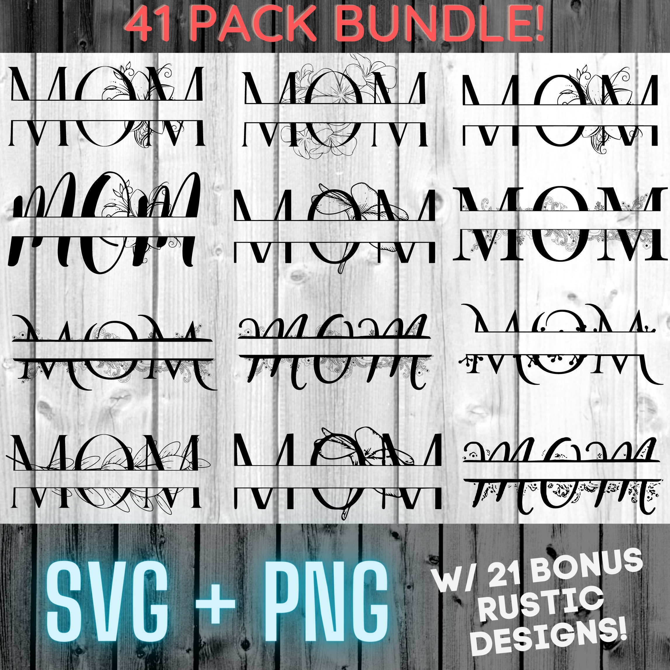 MOM Monogram Bundle Monogram Cricut Svg File, Mom Clipart, Mom Png Svg ...