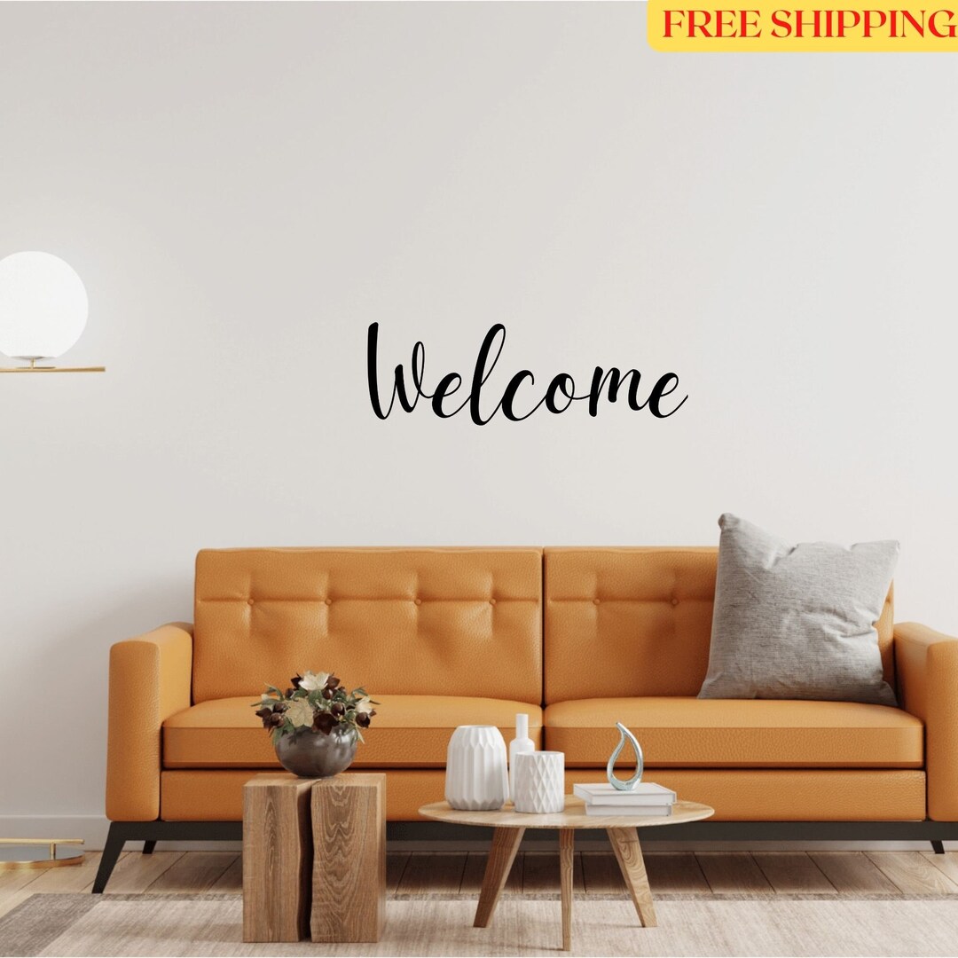 Welcome Metal Wall Art Living Room Art Entryway Wall Decor Front Patio ...